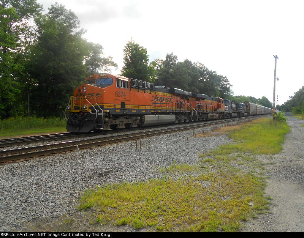 BNSF 6374, BNSF 6941, NS 9085 & NS 9752